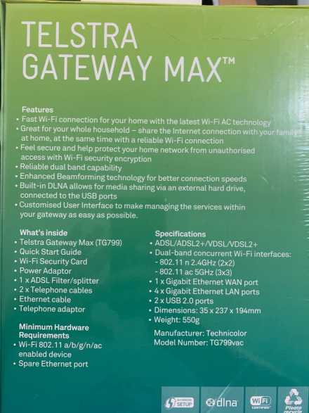 Telstra Gateway Max Router | AirAuctioneer