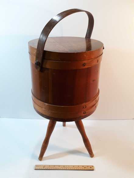 Vintage Firkin Three-Legged Sewing Box | AirAuctioneer