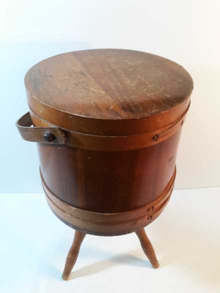 Vintage Firkin Three-Legged Sewing Box | AirAuctioneer