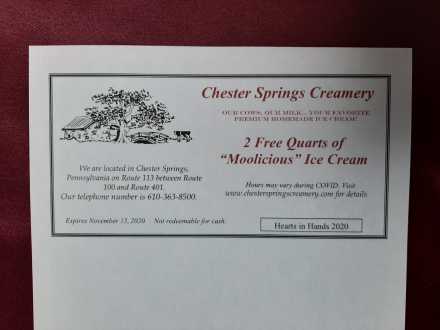 Chester Springs Creamery - Ice Cream | AirAuctioneer