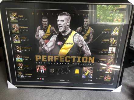 Dustin Martin 2017 Brownlow Medal Signed and Framed Lithograph ...