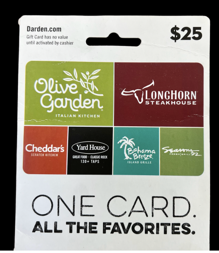 $25 Gift Card Olive Garden Longhorn Bahama Breeze Cheddar's Yard House ...