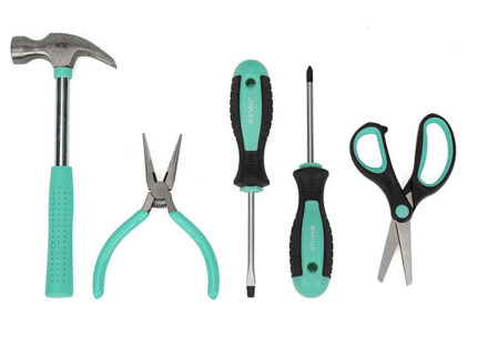 TEAL Member's Mark 11" Toolbox With 5-Piece Tool Set | AirAuctioneer