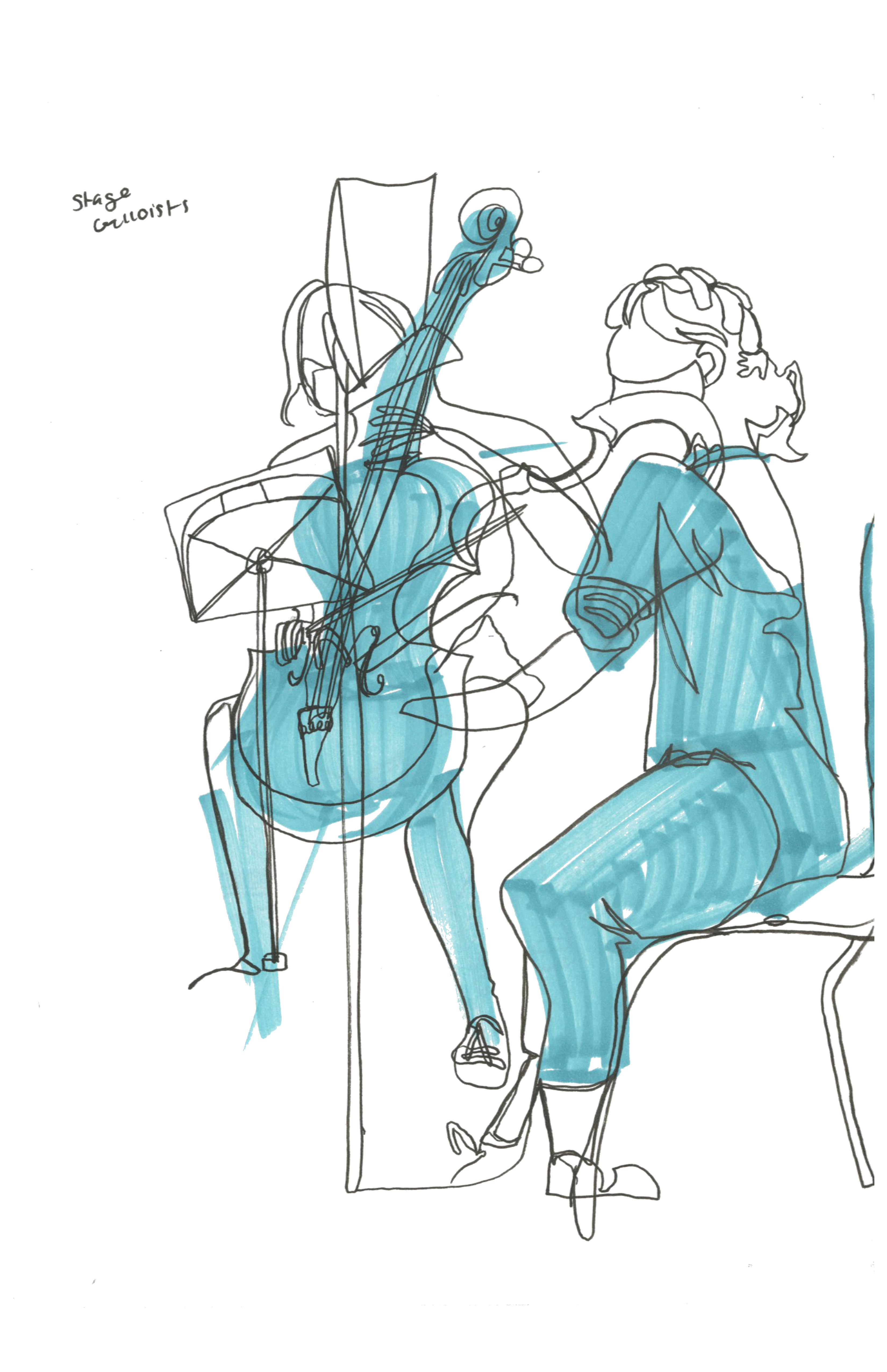 Duo Rehearsal Drawing (1) | AirAuctioneer