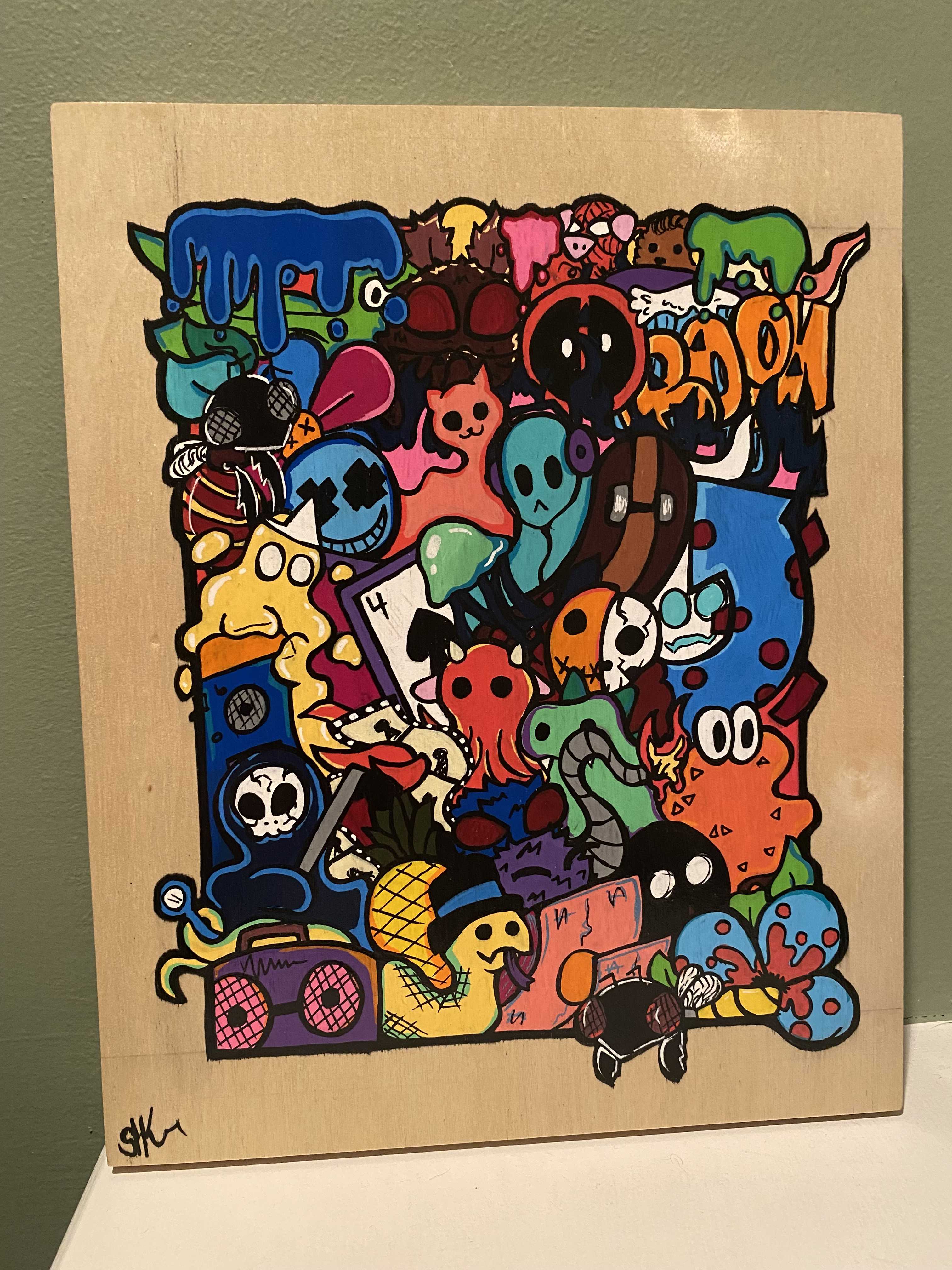 Original painting by Enloe student and artist Siri Kothamasu ...