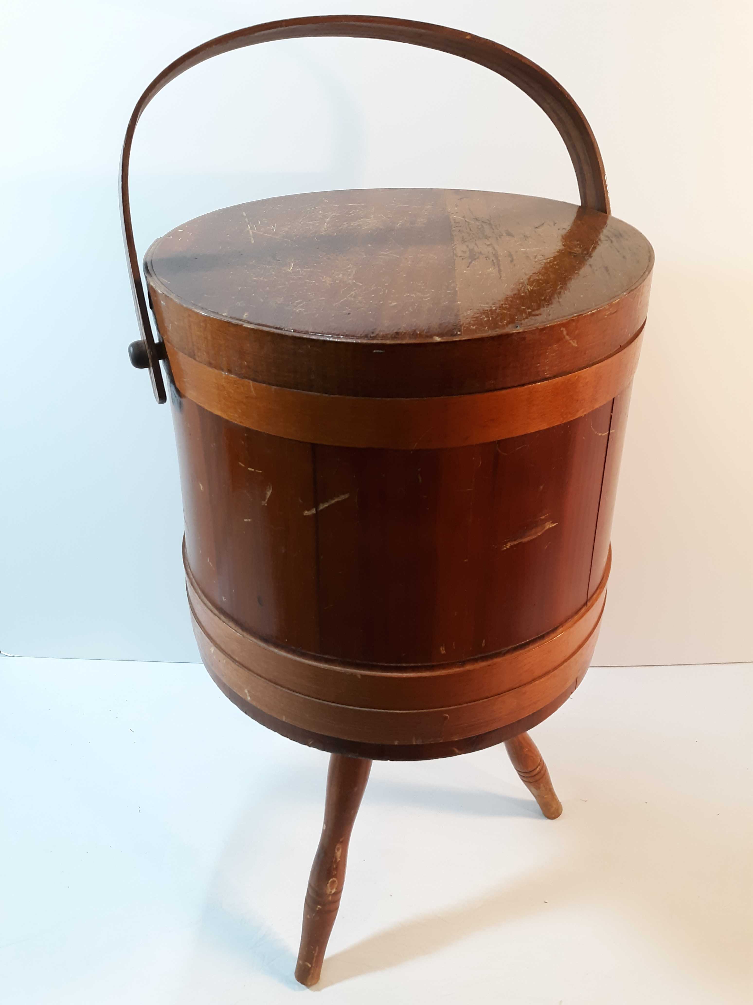 Vintage Firkin Three-Legged Sewing Box | AirAuctioneer