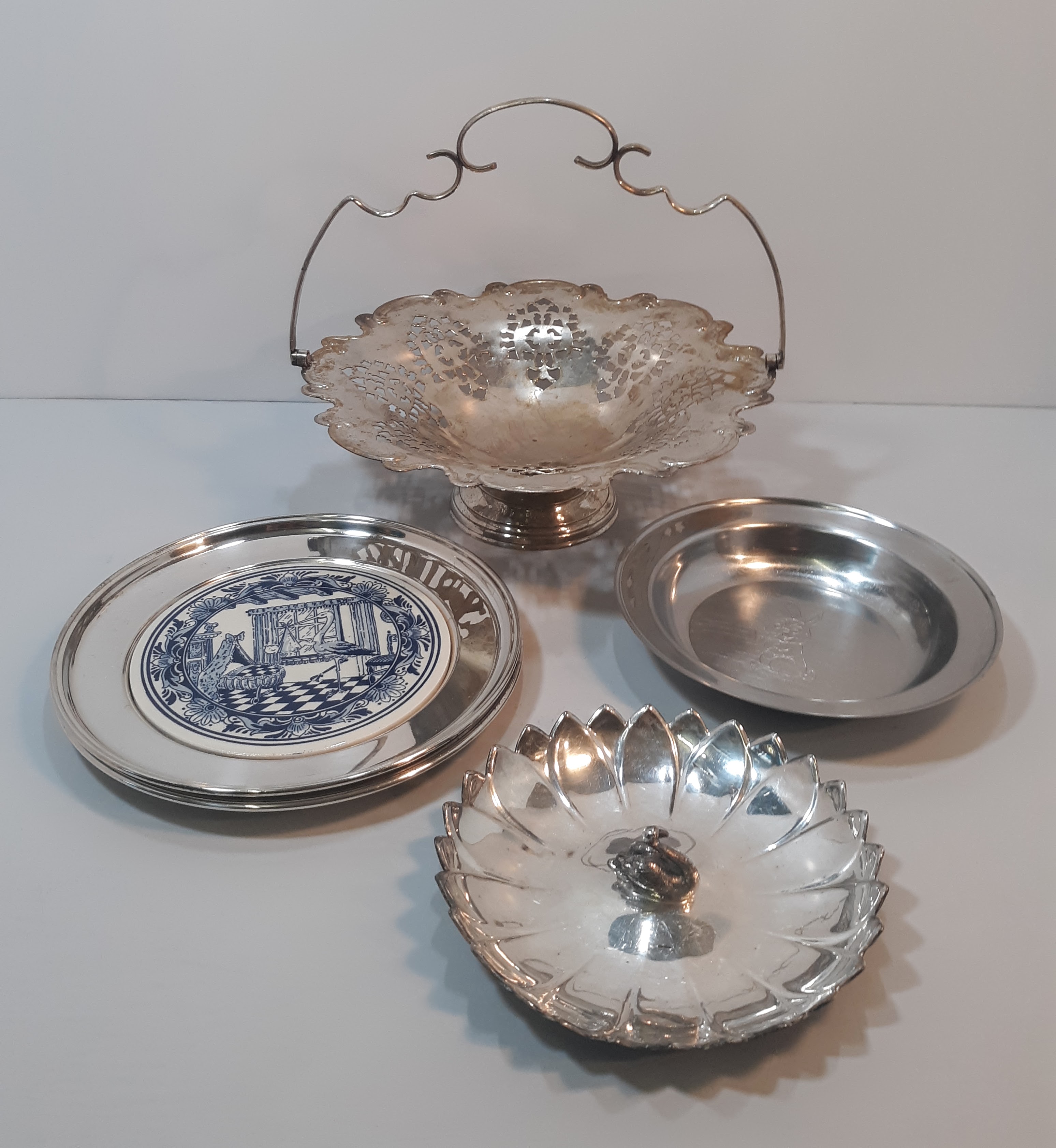 Reed & Barton, Silver Plate, Collectible Stainless bowl, Stork Plates ...