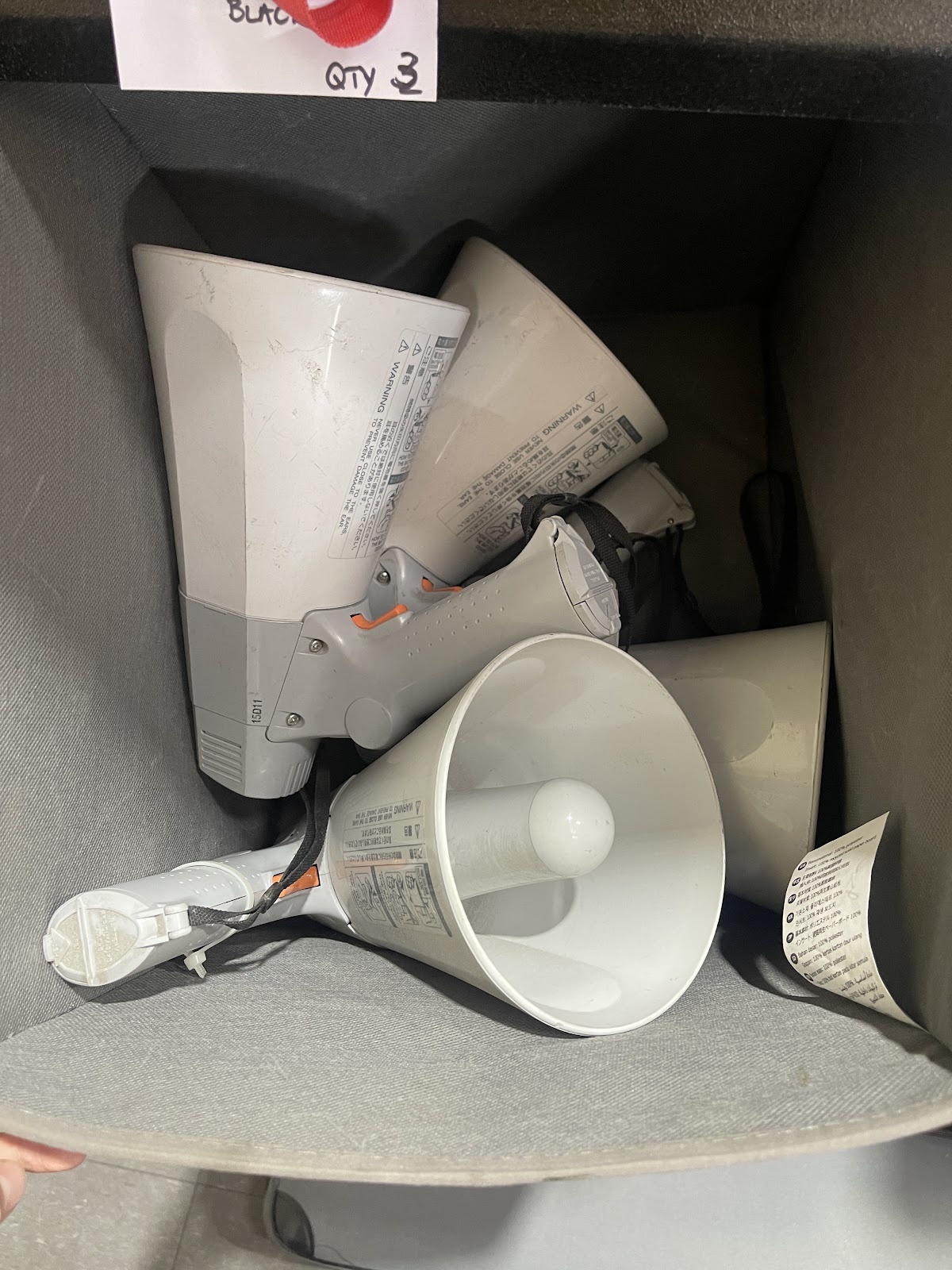 Grey Transistor Megaphones SMALL | AirAuctioneer