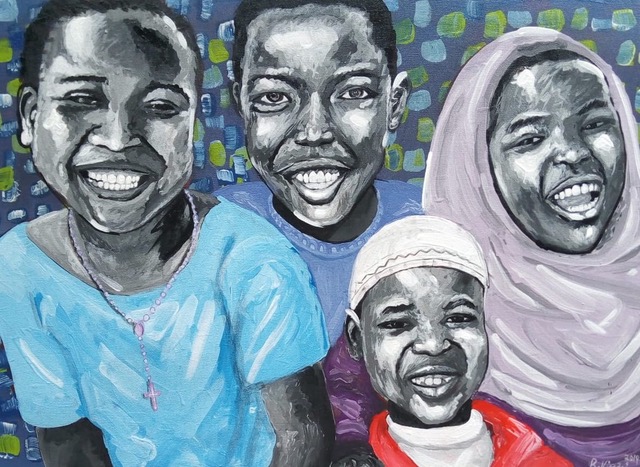 Interreligious bond painting by Brian Kimani | AirAuctioneer