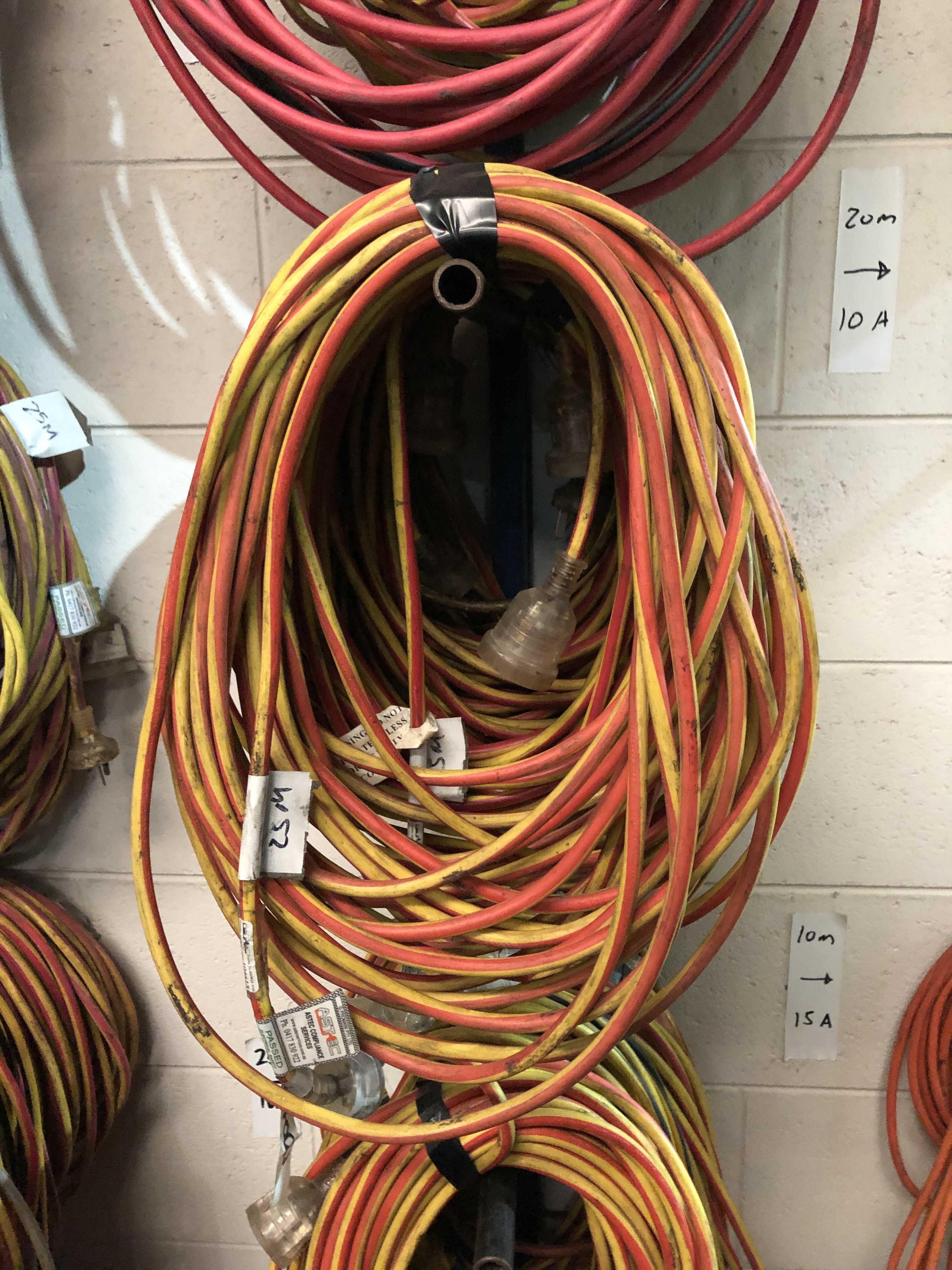 5 x 25 meter extension cables | AirAuctioneer