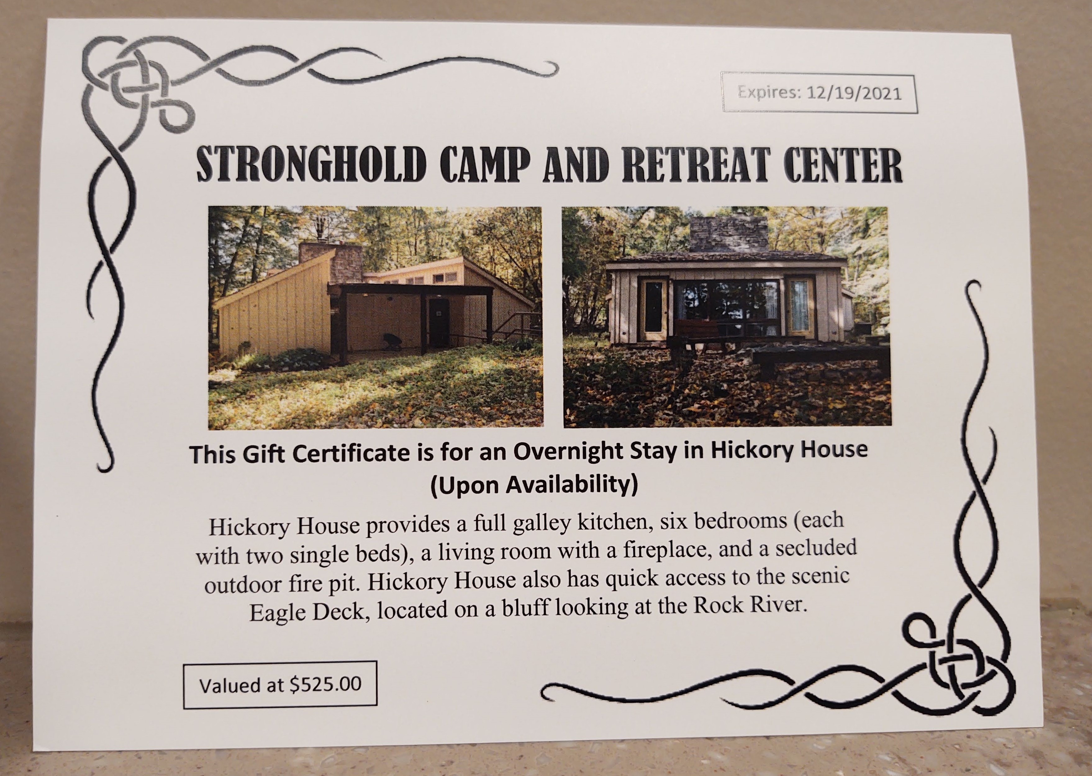 "Stay in the Woods" - Donated by Stronghold Camp & Retreat Center ...