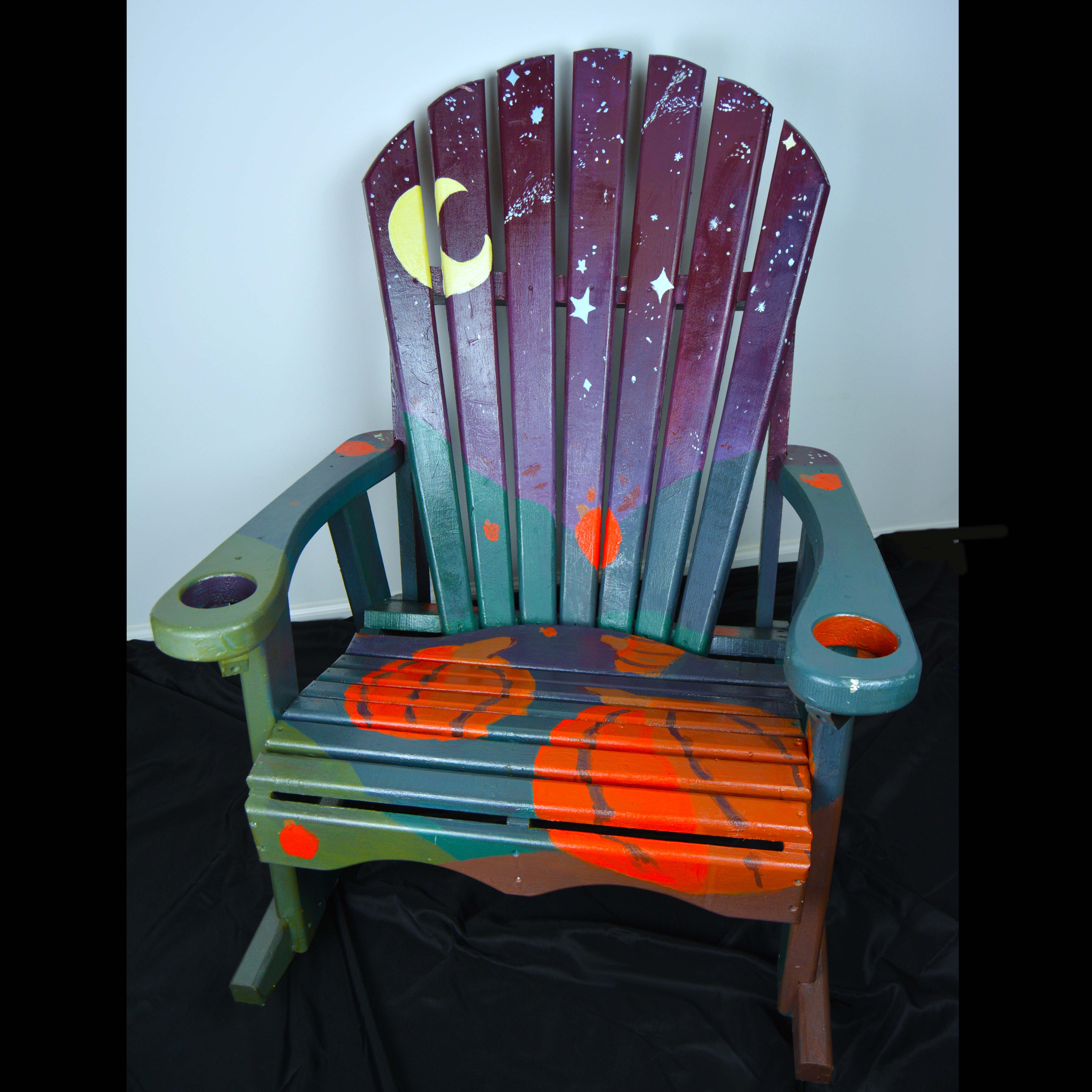 139 - "Smoky Mountain Autumn" Adirondack Rocker, Jonathan Adams, Value ...
