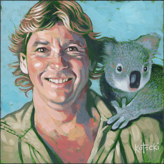 Steve Irwin Original Painting | AirAuctioneer