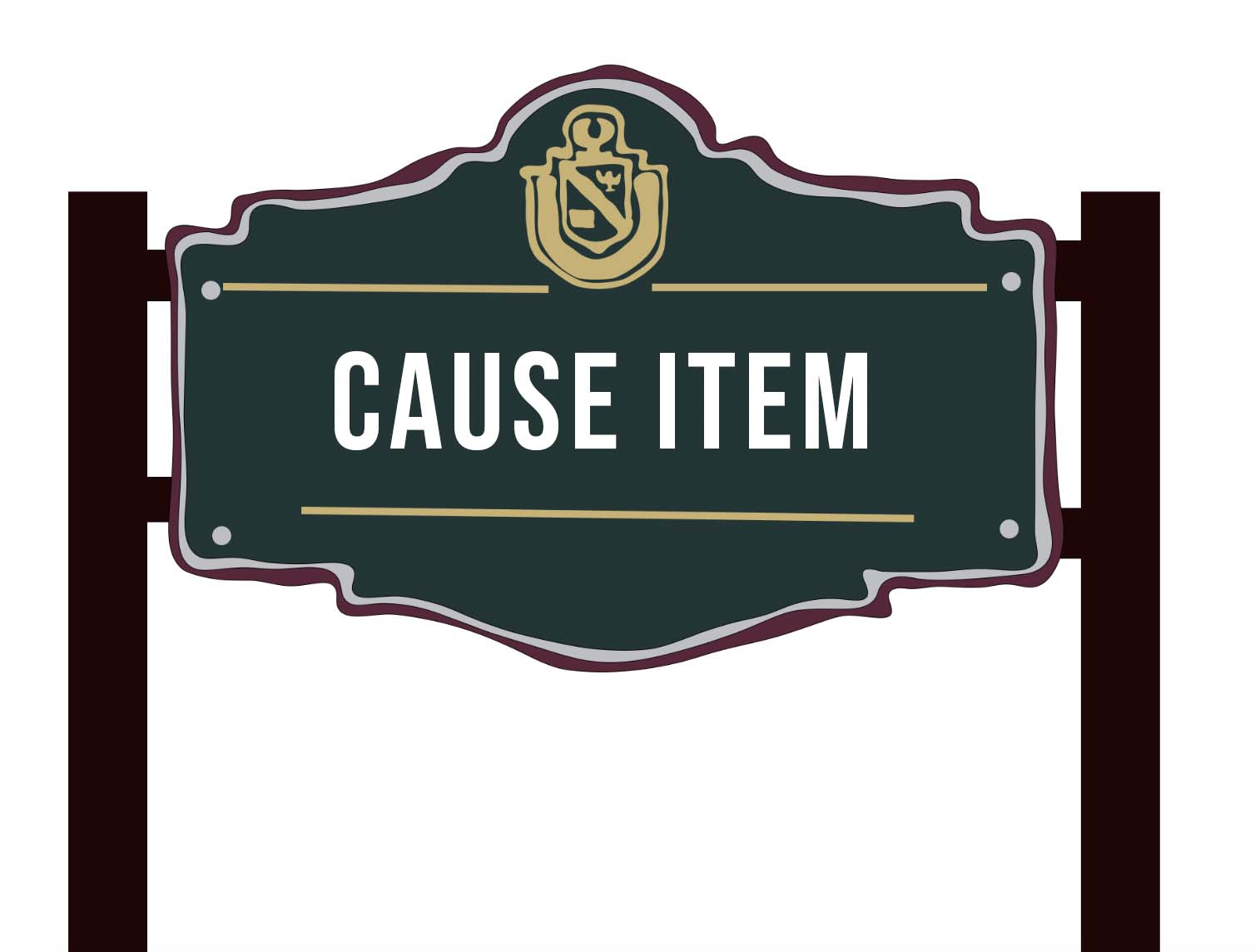 CAUSE ITEM - Wooden Albert College Sign | AirAuctioneer