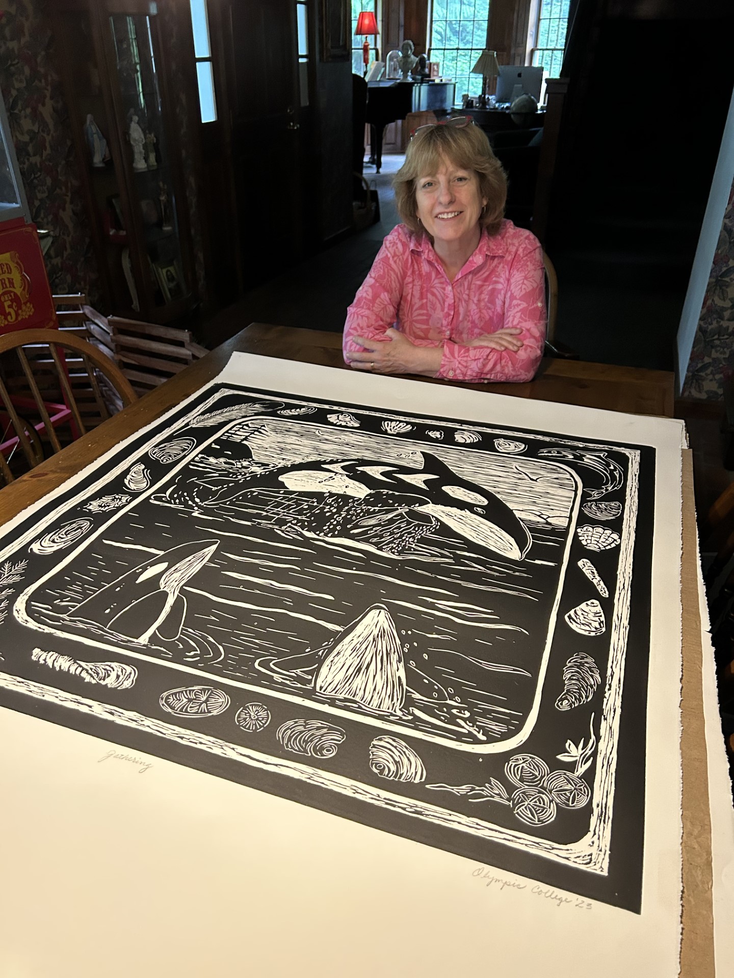 "The Gathering" Tokitae Orca Whale Art Print | AirAuctioneer