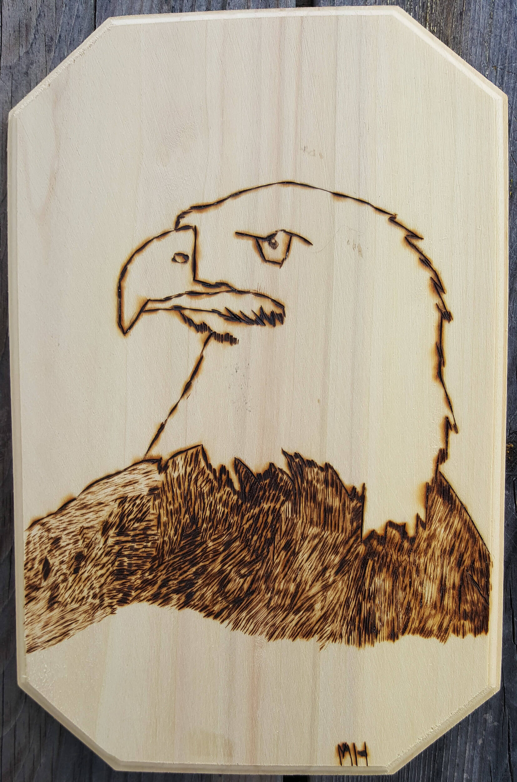 Eagle Pyrography, Artist Mary Horton | AirAuctioneer