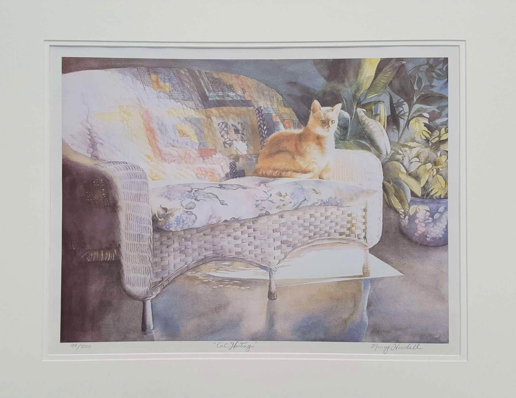Cat Waiting, Artist Nancy Woodall | AirAuctioneer