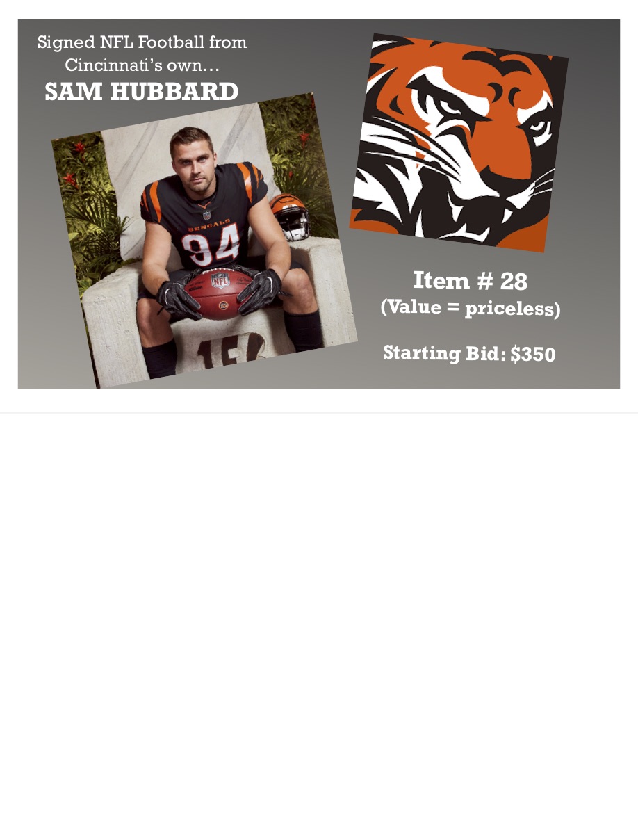 Signed Sam Hubbard NFL Football | AirAuctioneer