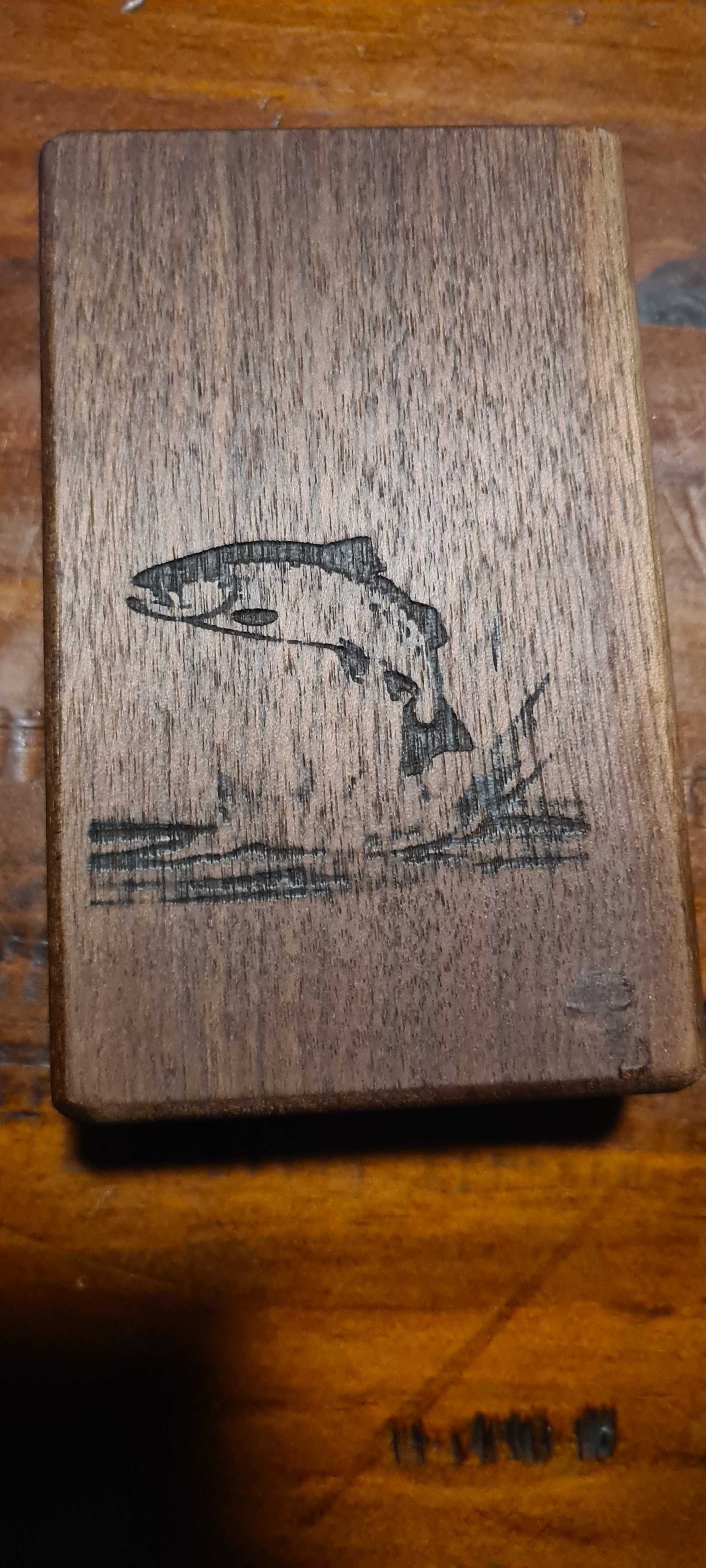 Timber Fly Box with trout etching with 120 flies - donated by Mending ...